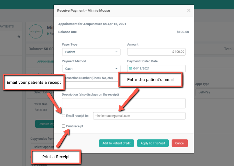 How Do I Email Or Print Receipts?