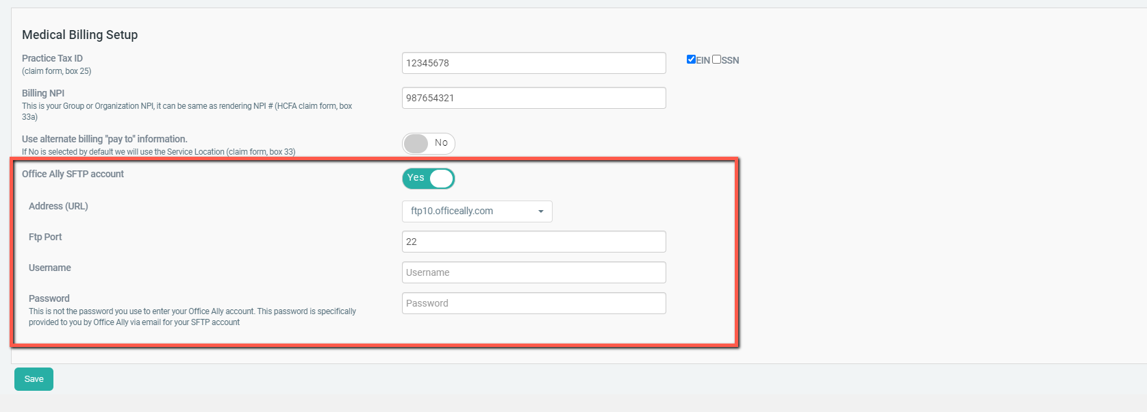 Setting Up Office Ally