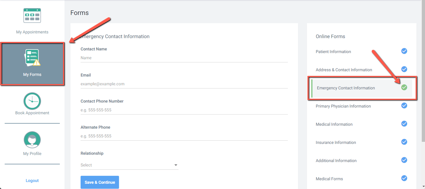 Patient View - How to fill out and Edit Forms