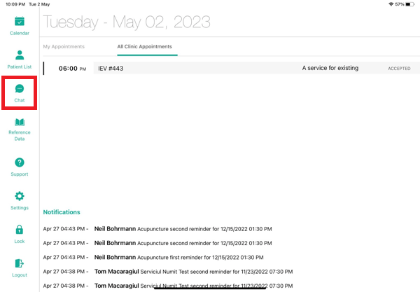 Chat Feature for iPad App!